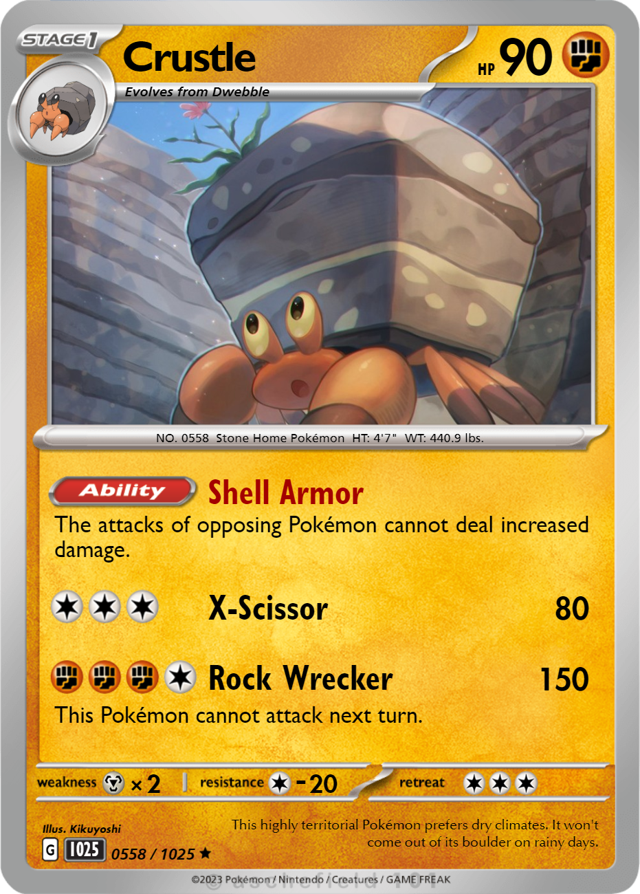 Crustle - Aranethon | Pokécardmaker.net
