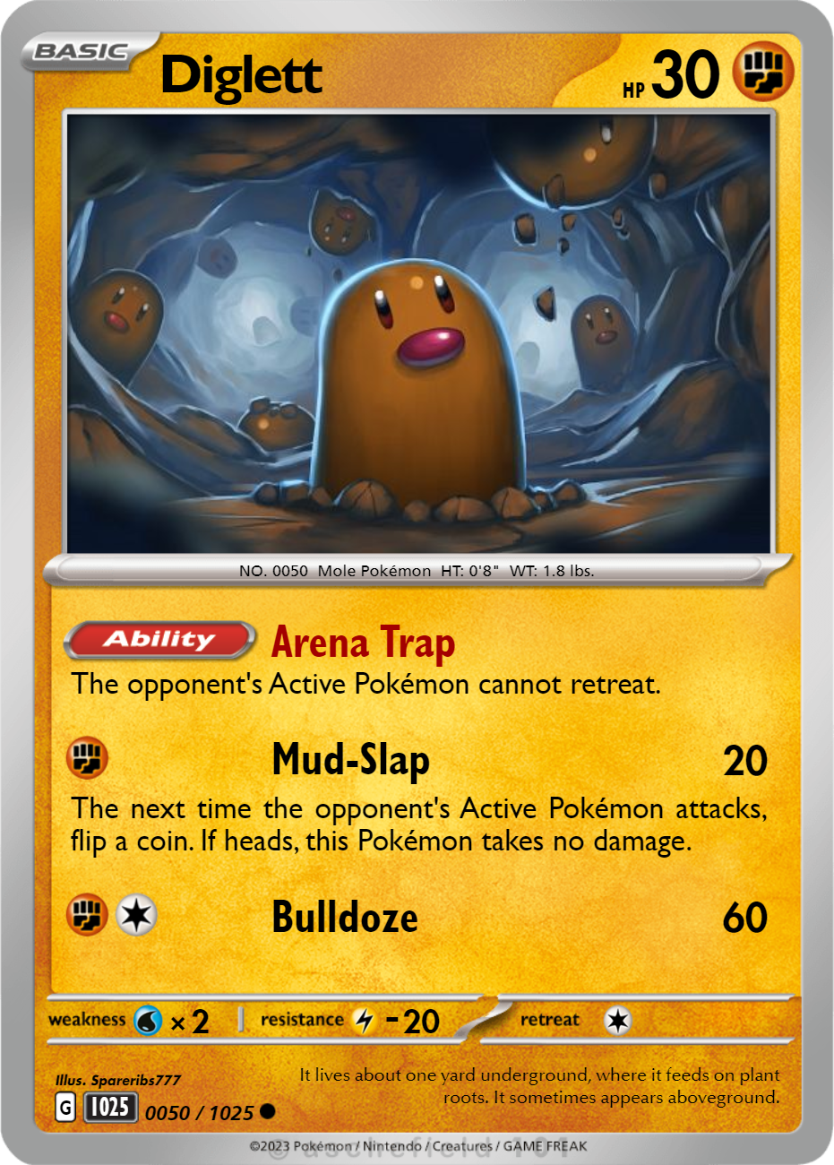 Diglett - Aranethon | Pokécardmaker.net