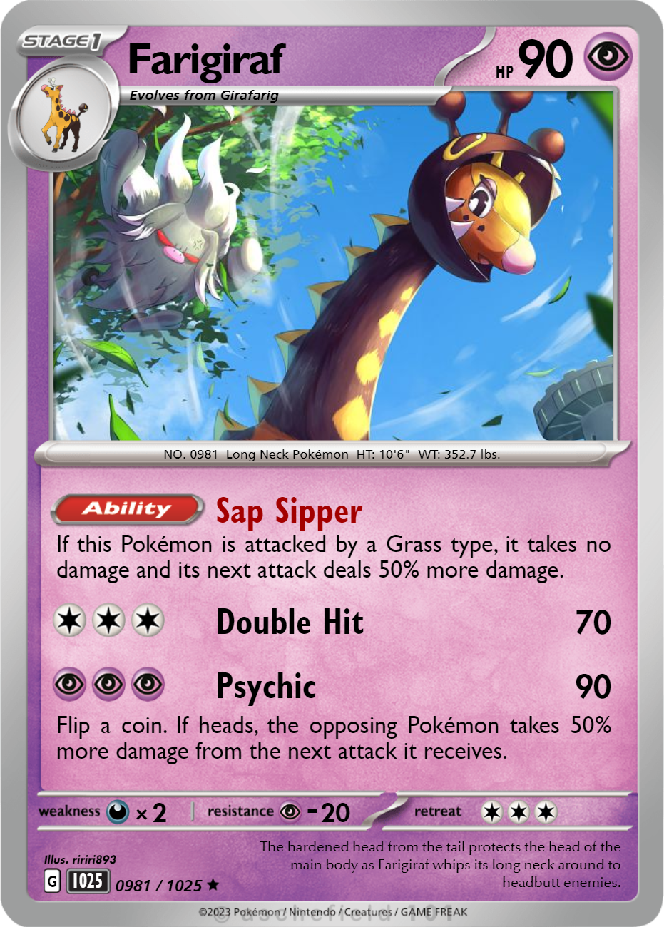 Farigiraf - Aranethon | Pokécardmaker.net