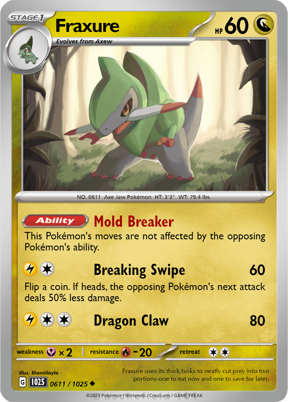 Fraxure - Aranethon | Pokécardmaker.net