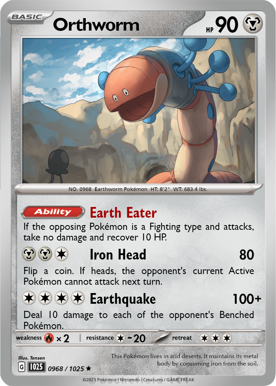 Orthworm - Aranethon | Pokécardmaker.net