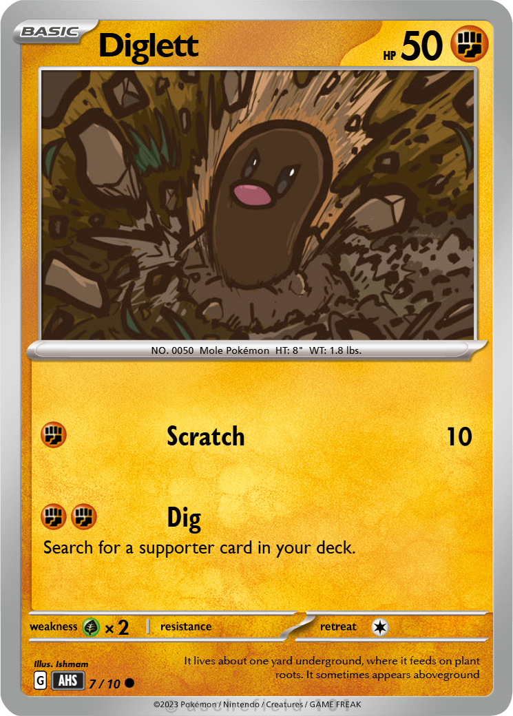Diglett - ArchSydney | Pokécardmaker.net