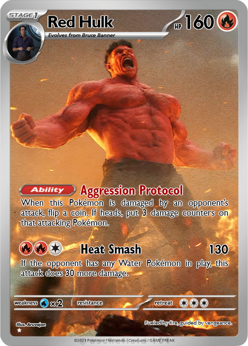 Red Hulk - Aruvajon | Pokécardmaker.net