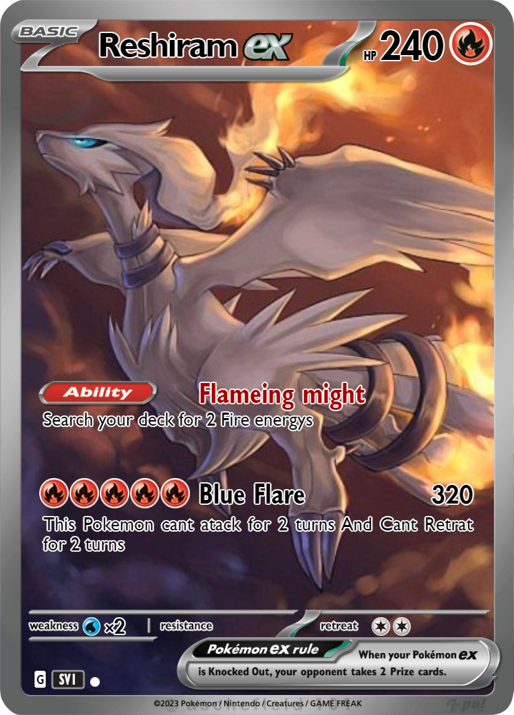 Reshiram - Asp1kachu | Pokécardmaker.net