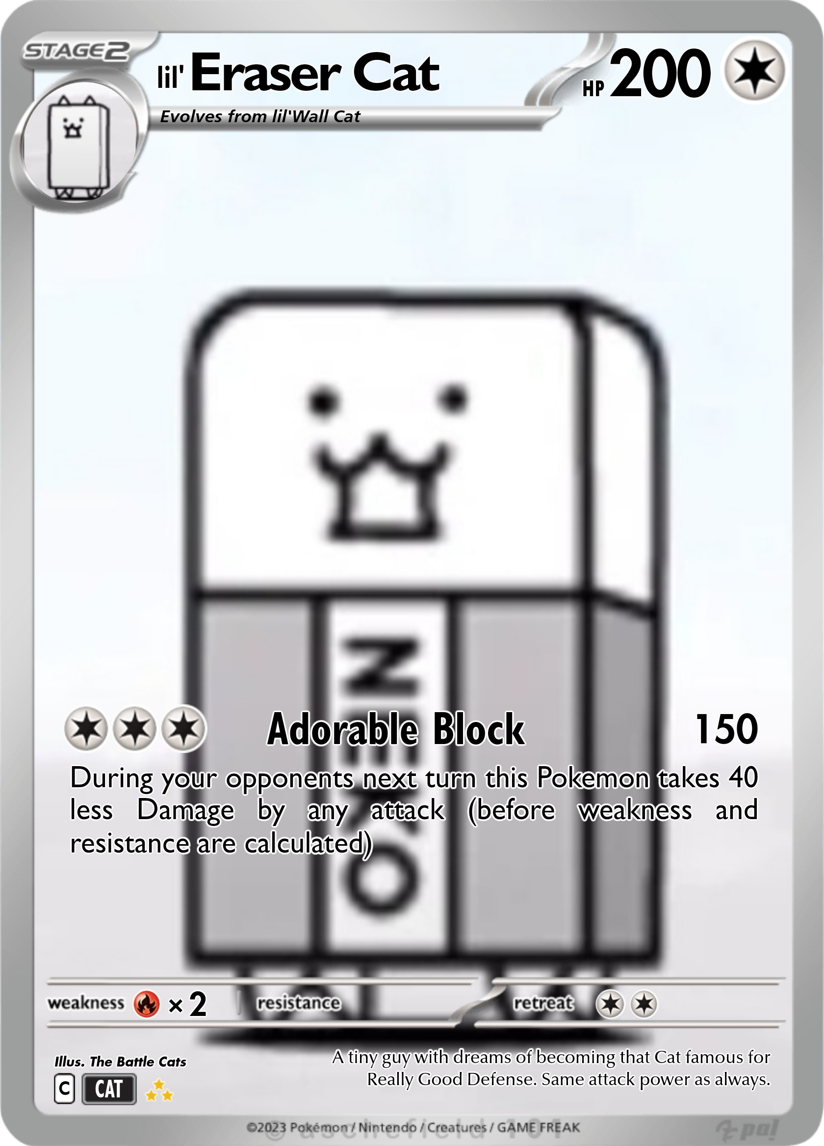 Eraser Cat - Axolotl142 | Pokécardmaker.net