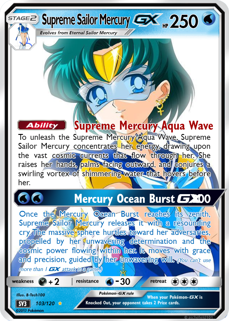 Supreme Sailor Mercury - B-tech100 | Pokécardmaker.net