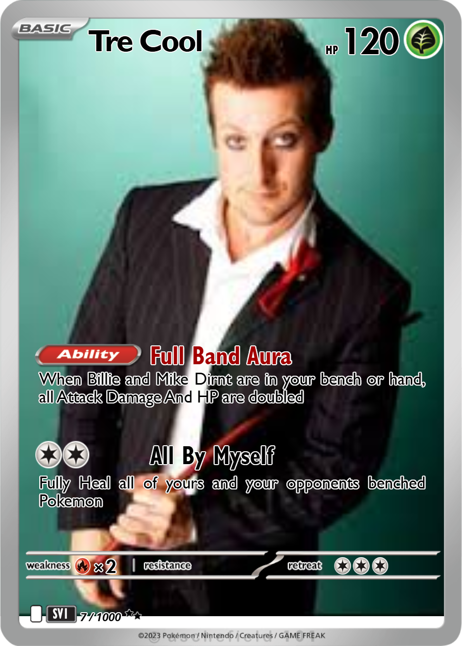 Tre Cool - BBQflavoredtoes | Pokécardmaker.net