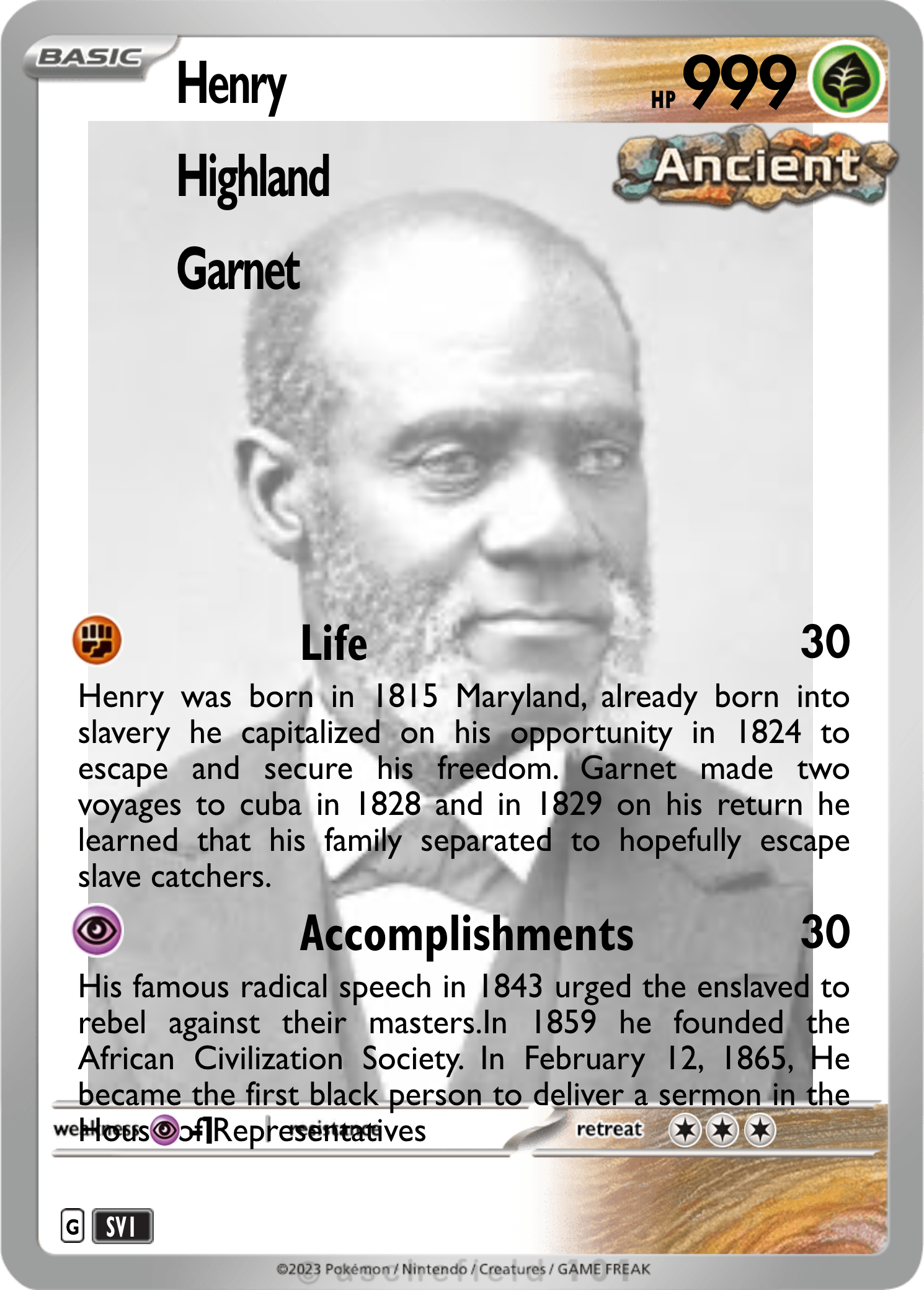 Henry Highland Garnet - BCYXSNIPER1 | Pokécardmaker.net