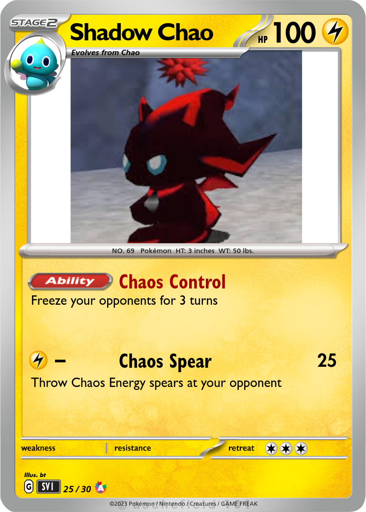 Shadow Chao - BTtheET | Pokécardmaker.net