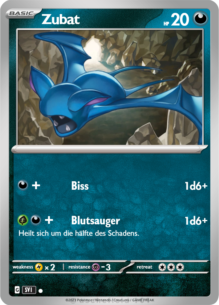 Zubat - Basil | Pokécardmaker.net