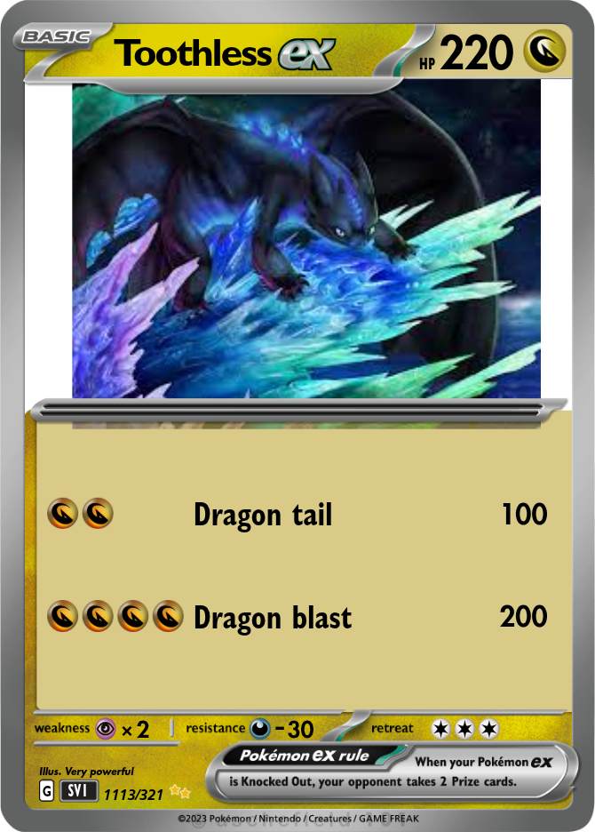 Toothless - Beymaster2009 | Pokécardmaker.net