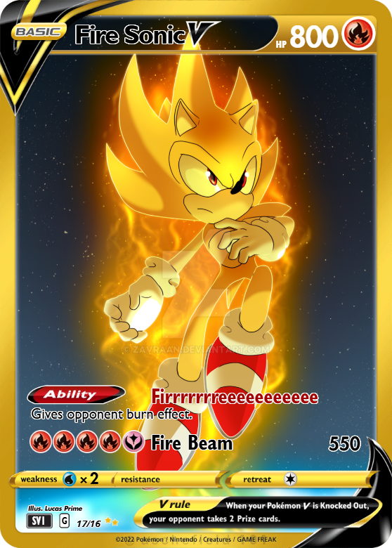 Fire Sonic - BlackPlague42 | Pokécardmaker.net