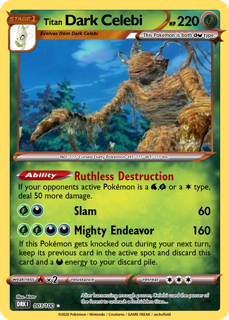 Dark Celebi - Blaster | Pokécardmaker.net