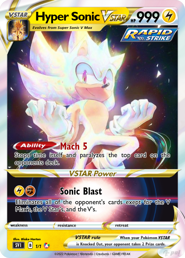 Hyper Sonic - BlazingBlake11 | Pokécardmaker.net