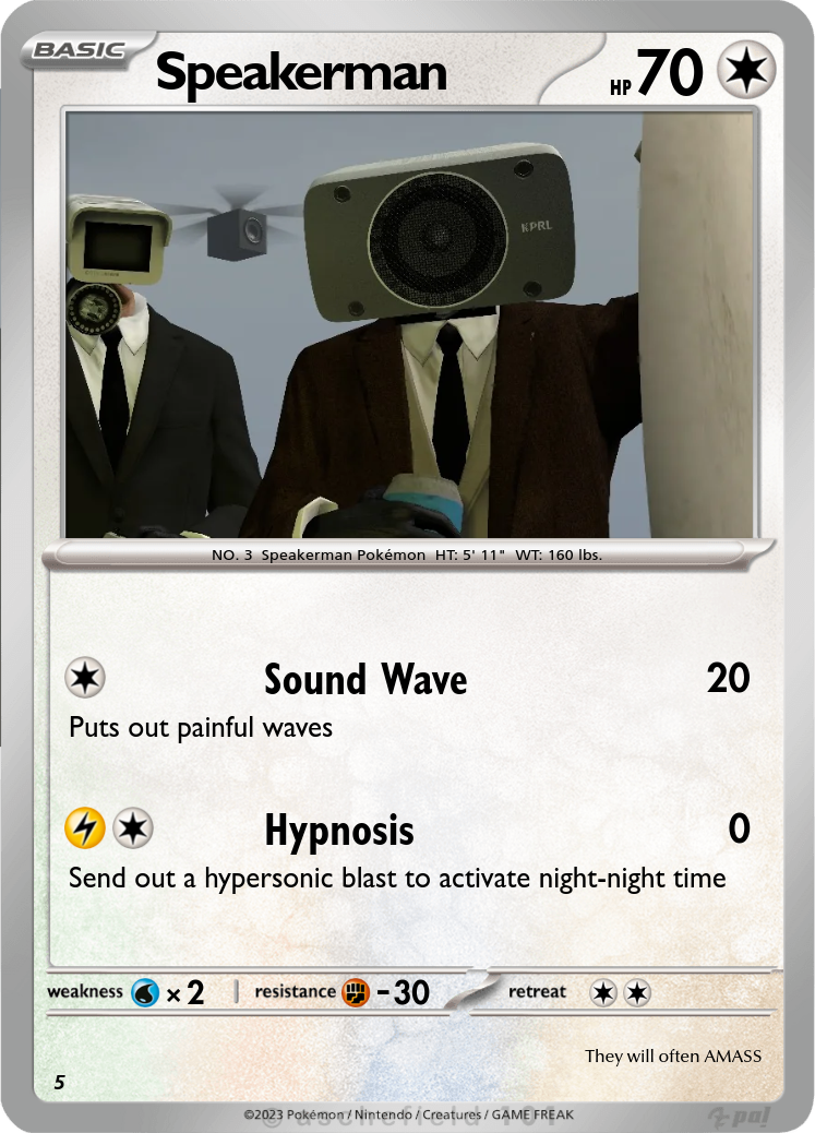 Speakerman - Boonch342 | Pokécardmaker.net