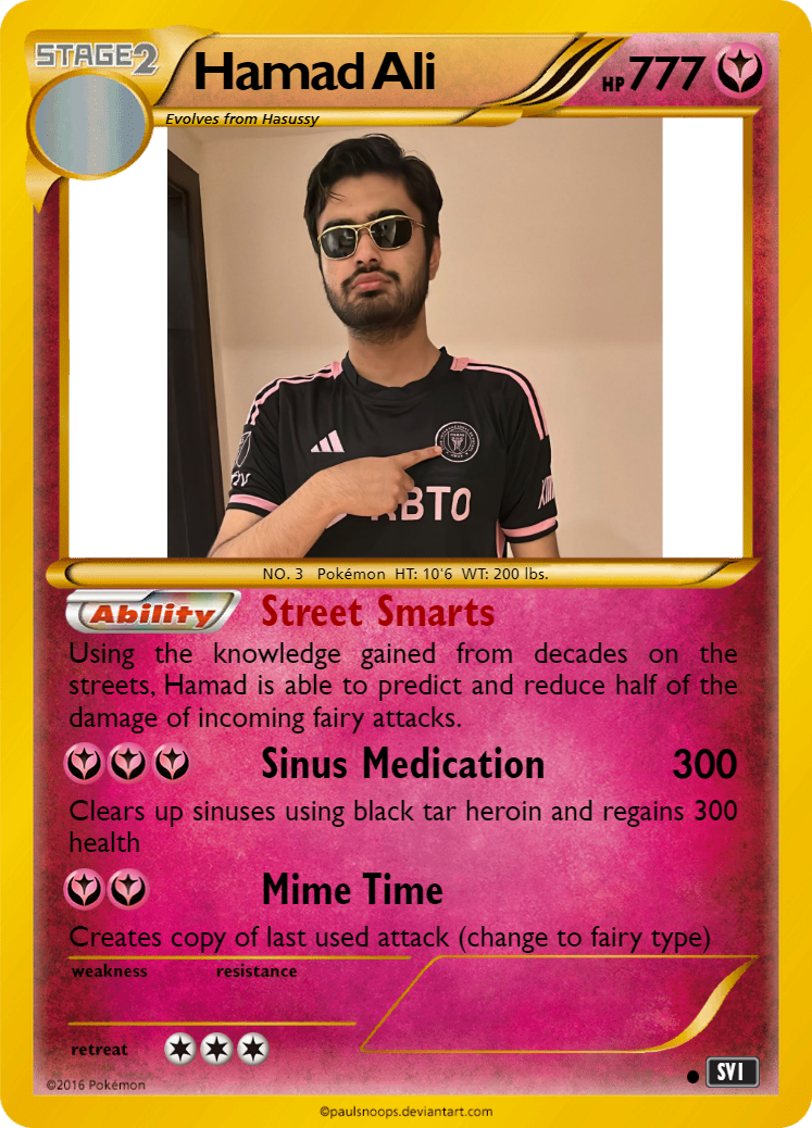 Hamad Ali - Bossman2 | Pokécardmaker.net