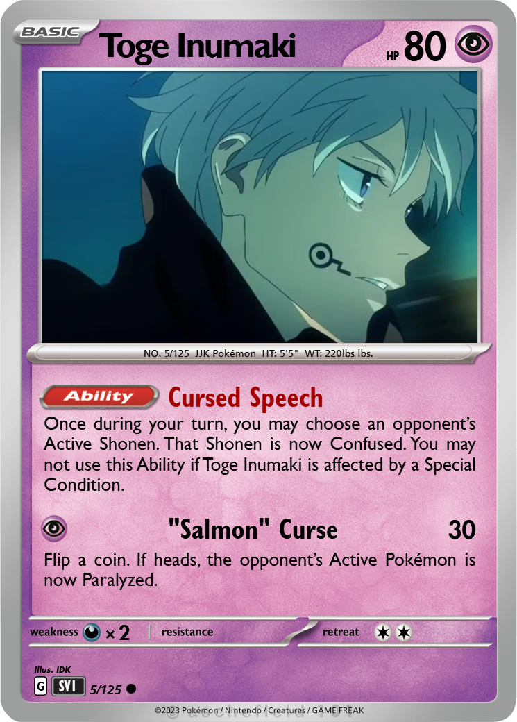 Toge Inumaki - BullseyeHAP77 | Pokécardmaker.net