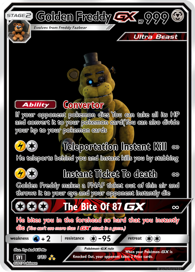 Golden Freddy - Captain_ghost | Pokécardmaker.net