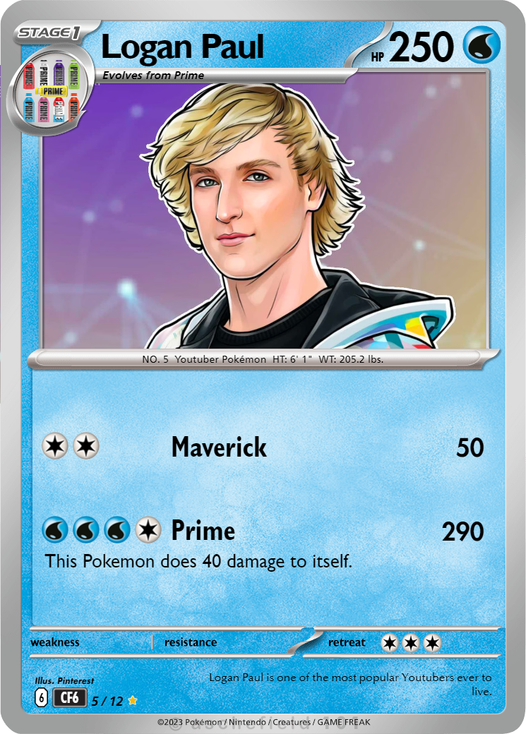 Logan Paul - CardMaster6 | Pokécardmaker.net