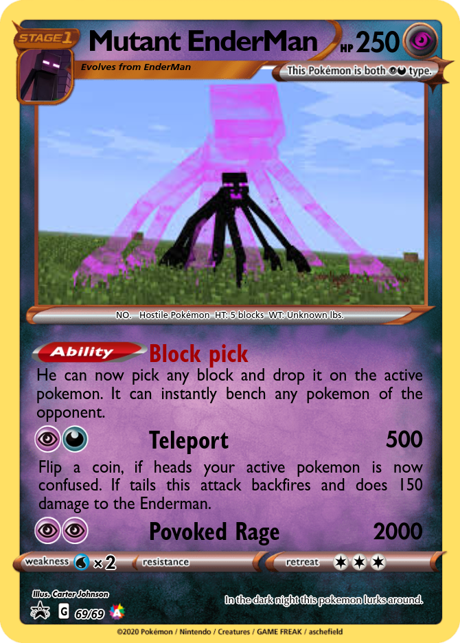 Mutant EnderMan - Carter-johnson | Pokécardmaker.net