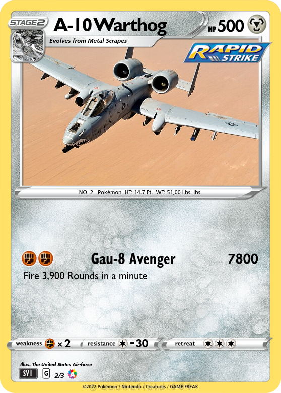 A-10 Warthog - CaseOhdilla | Pokécardmaker.net