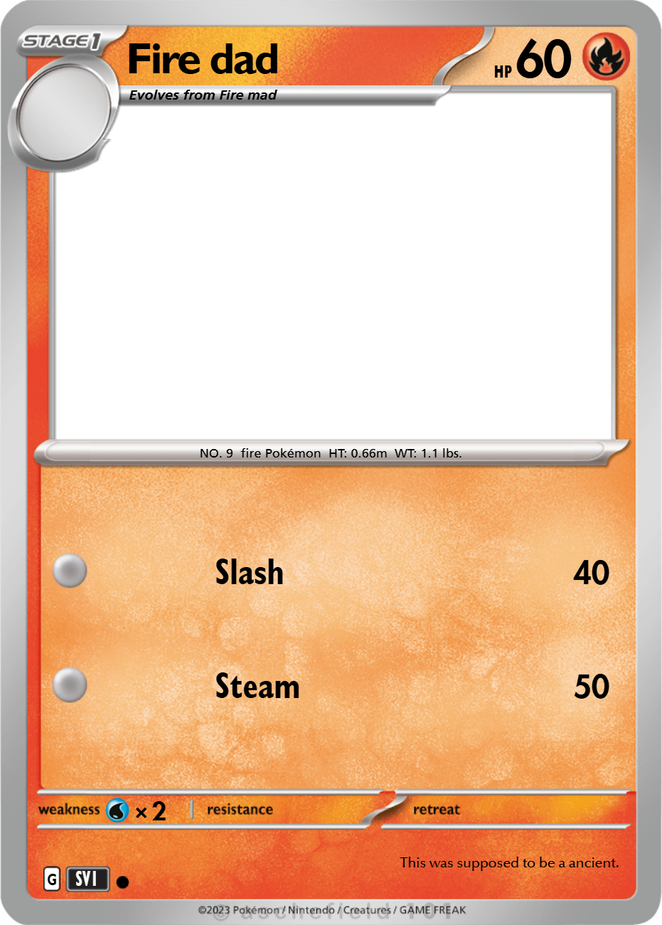 Fire dad - CatMakesPokemon | Pokécardmaker.net