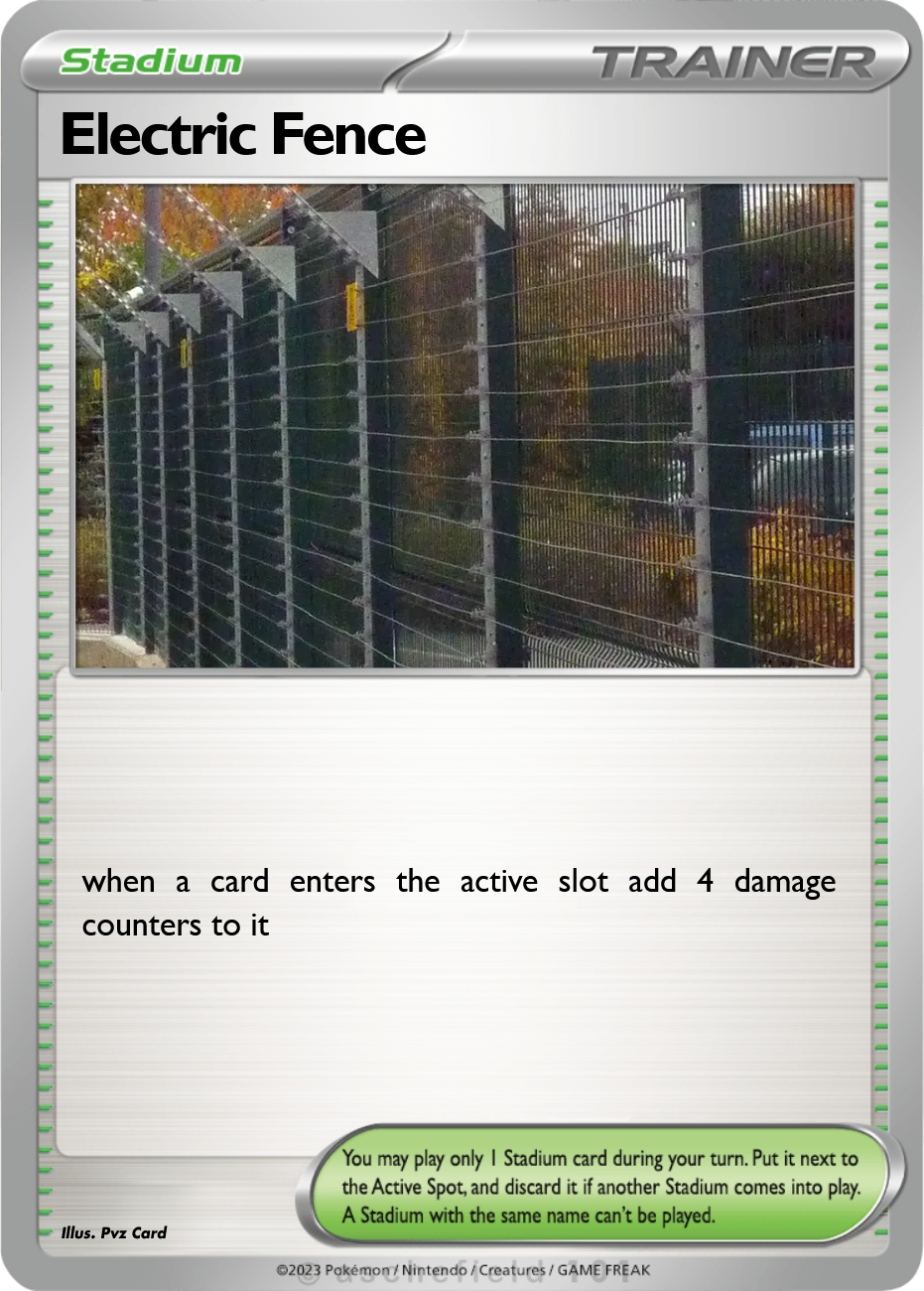 Electric Fence - ChildMan64 | Pokécardmaker.net