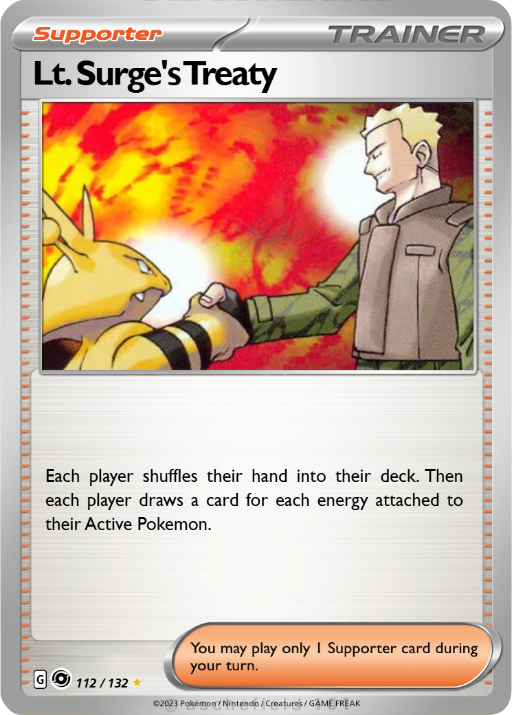 Lt. Surge's Treaty - ChrisDoodle | Pokécardmaker.net