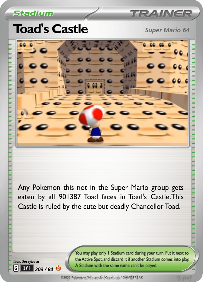 Toad's Castle - Chumbucket | Pokécardmaker.net