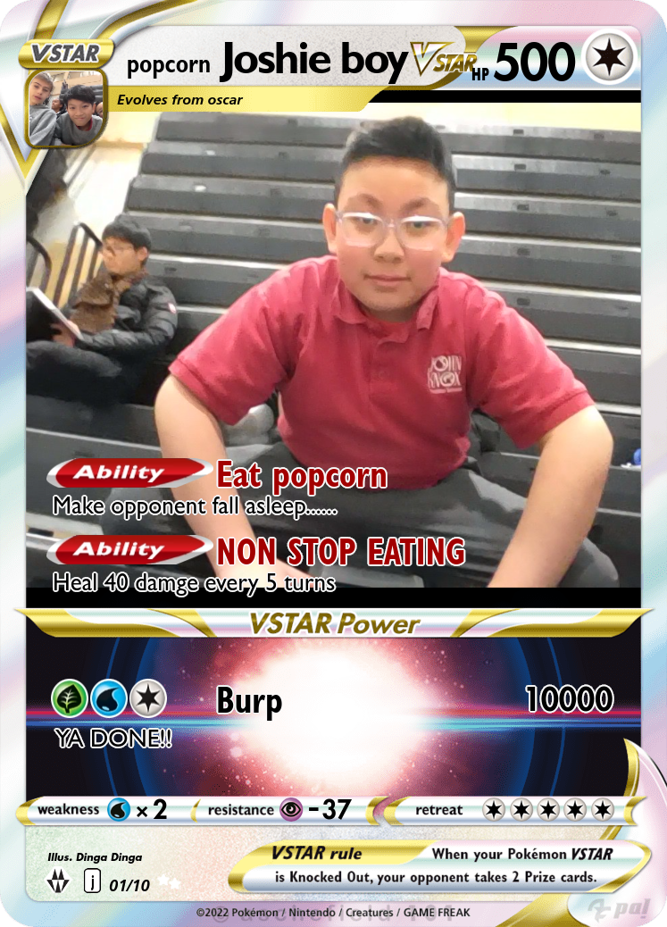 Joshie boy - ClassRep777 | Pokécardmaker.net