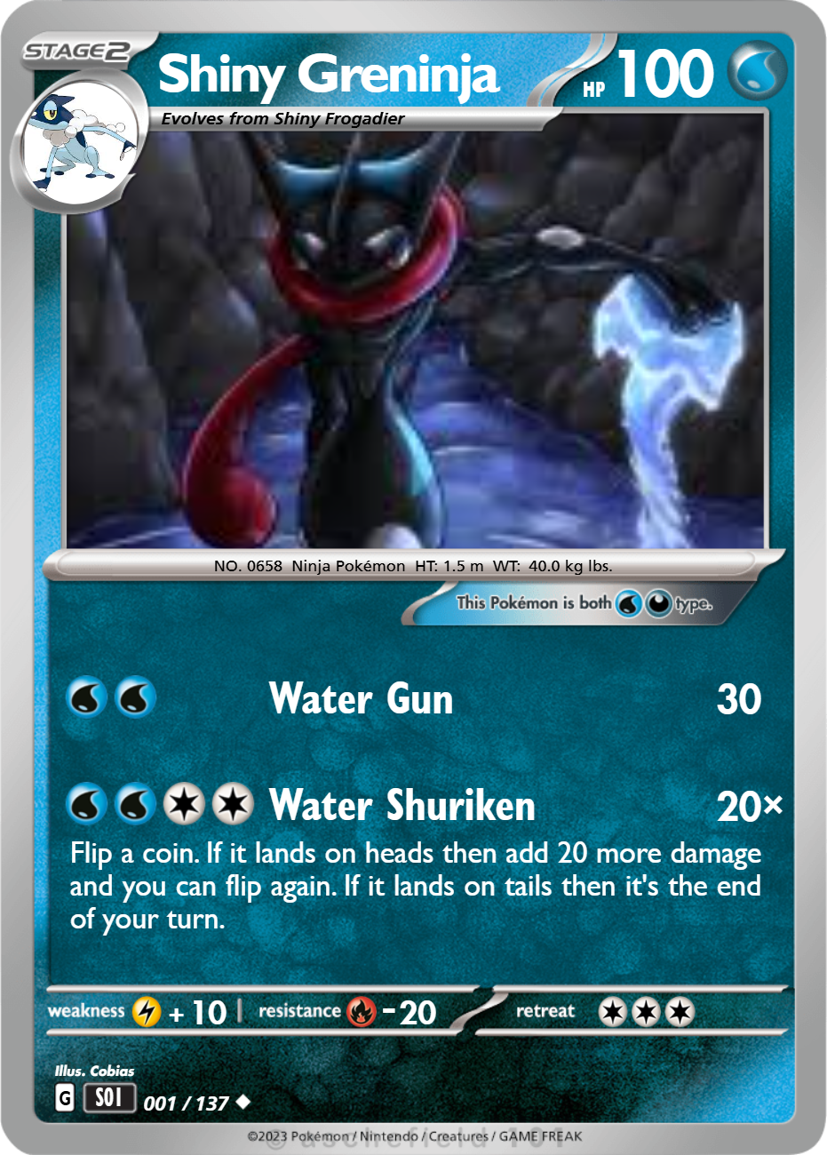 Shiny Greninja - Cobias | Pokécardmaker.net