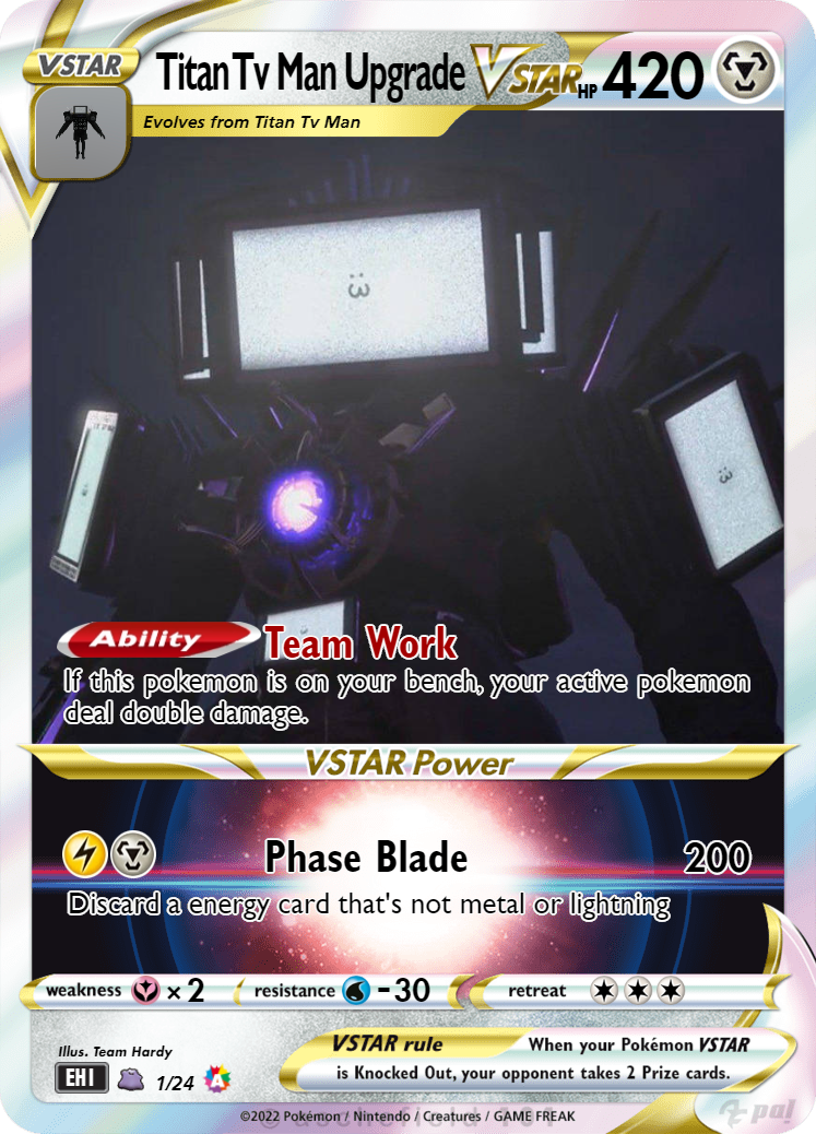 Titan Tv Man Upgrade - Cococardmaker | Pokécardmaker.net
