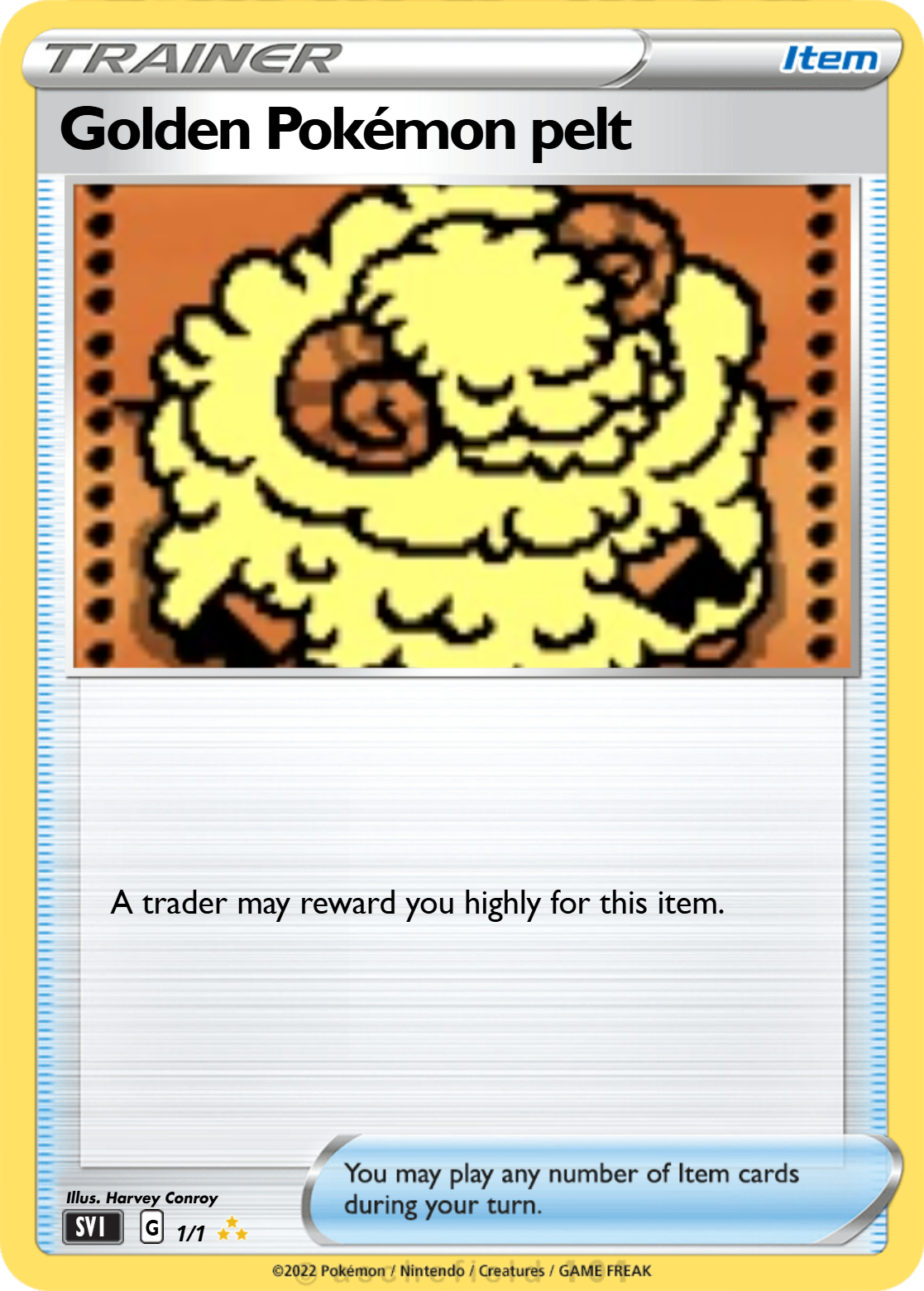 Golden Pokémon pelt - Cr1msonMinecraft | Pokécardmaker.net