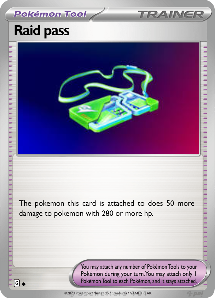 Raid pass - CreativeCard | Pokécardmaker.net