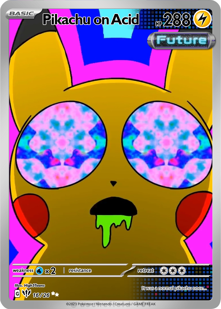 Pikachu on Acid - CreatureMon | Pokécardmaker.net