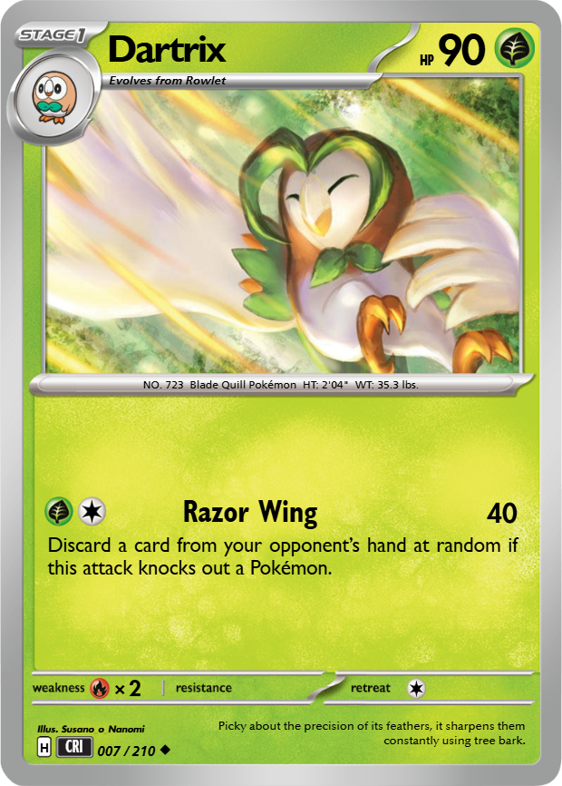 Dartrix - CrimsonShadow | Pokécardmaker.net