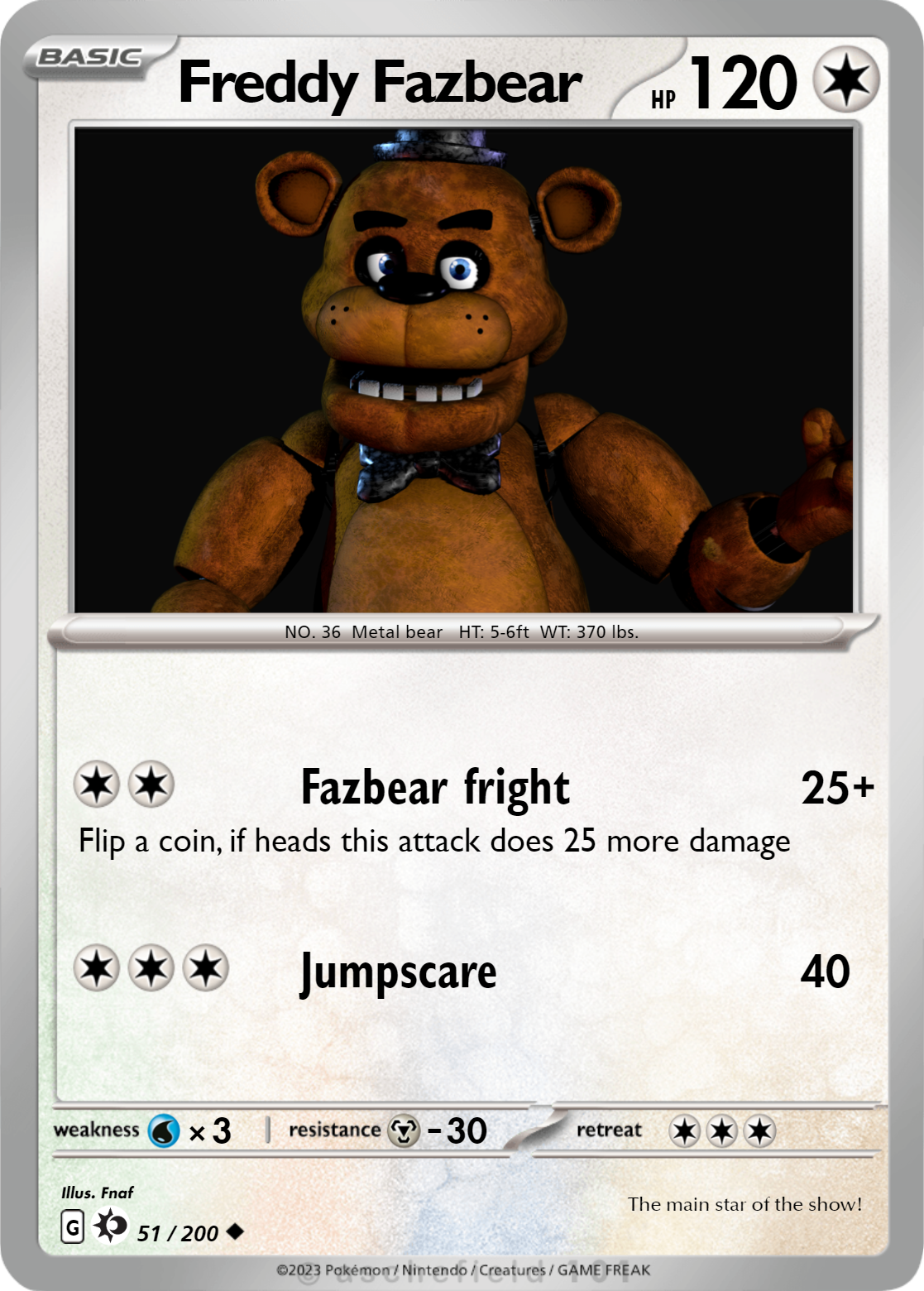 Freddy Fazbear - Crystal | Pokécardmaker.net