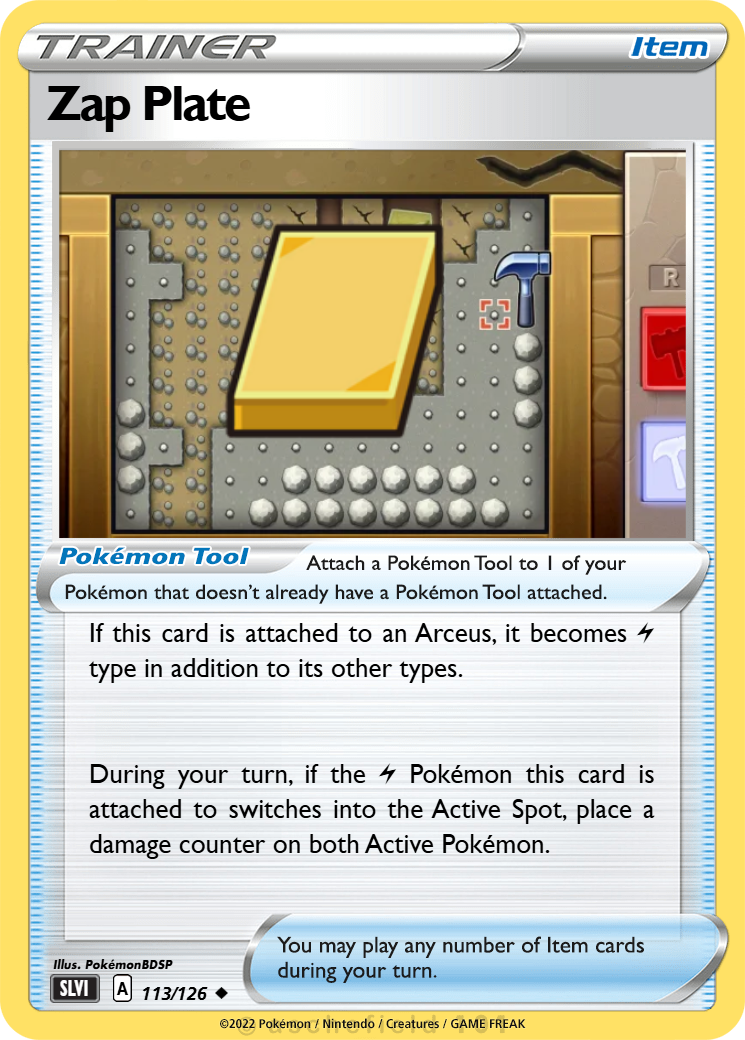 Zap Plate - CustomPTCGSets | Pokécardmaker.net