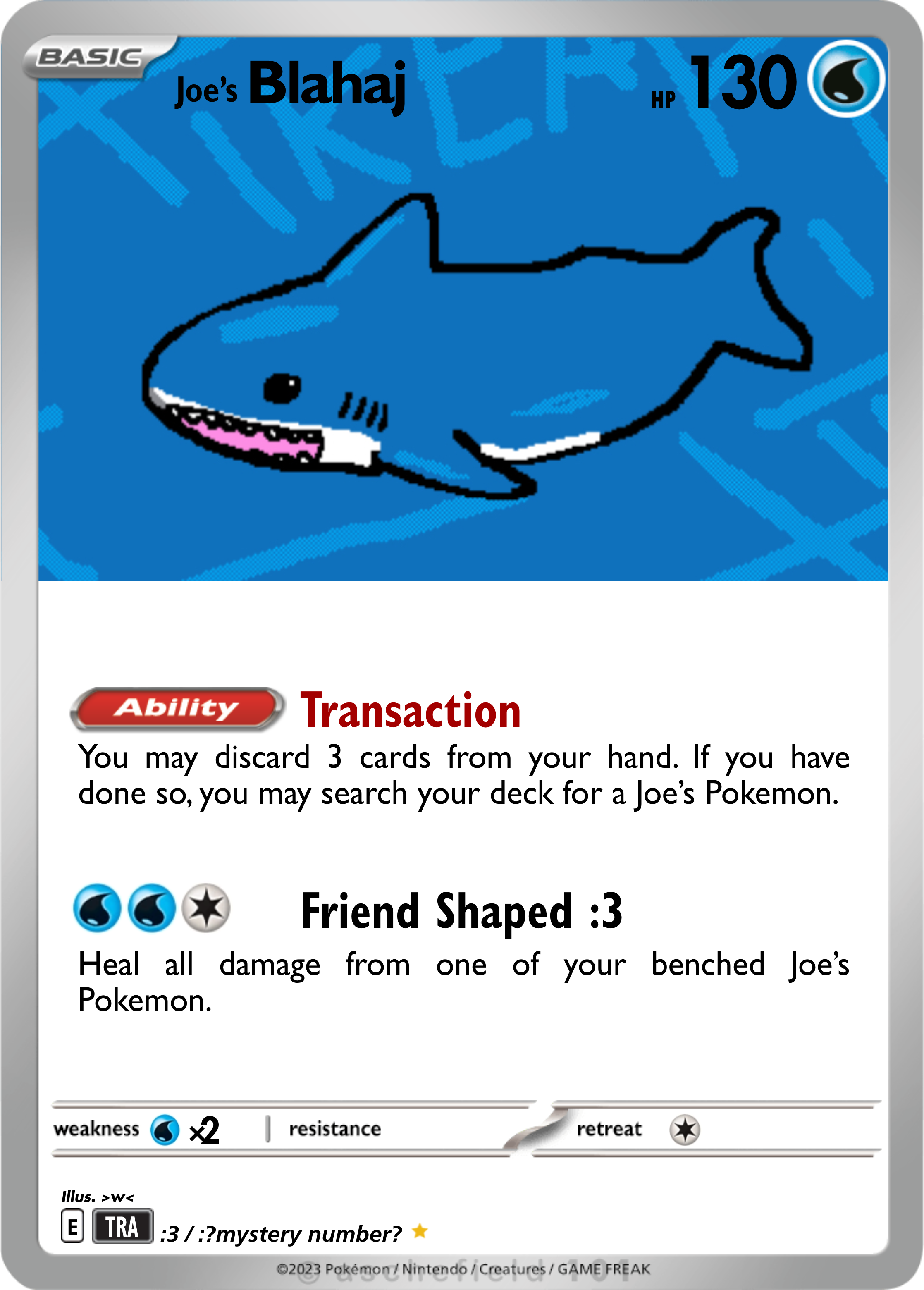 Blahaj - CustomVsandGXs999 | Pokécardmaker.net