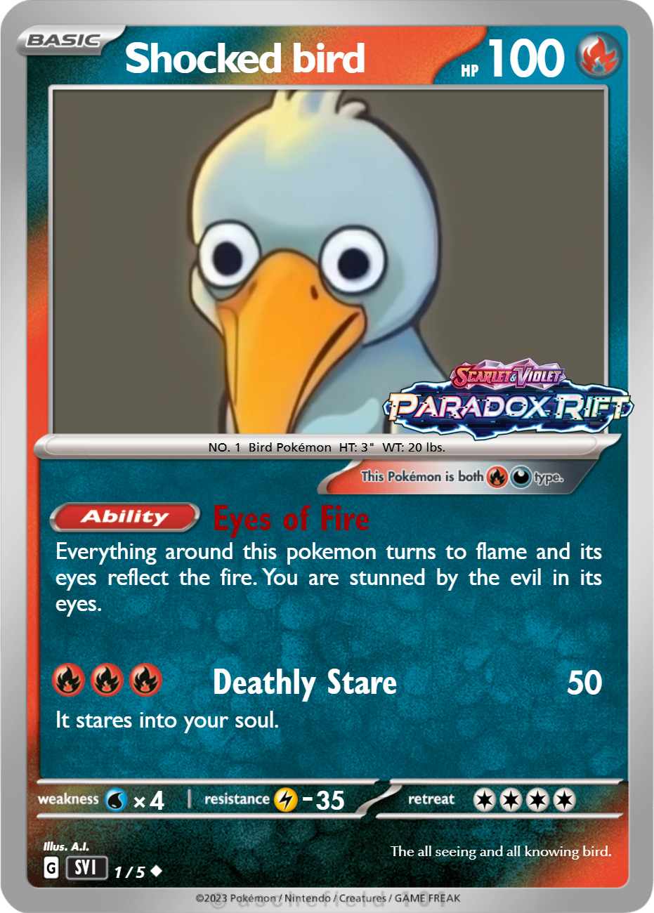 Shocked bird - DOGEY-me | Pokécardmaker.net
