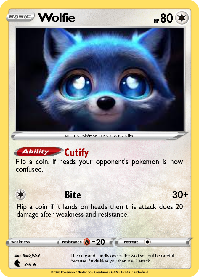 Wolfie - Dark_Wolf | Pokécardmaker.net