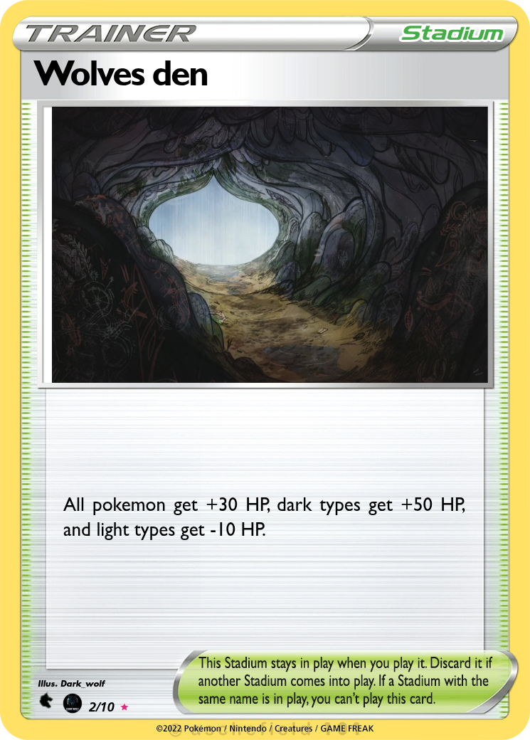Wolves den - Dark_Wolf908 | Pokécardmaker.net