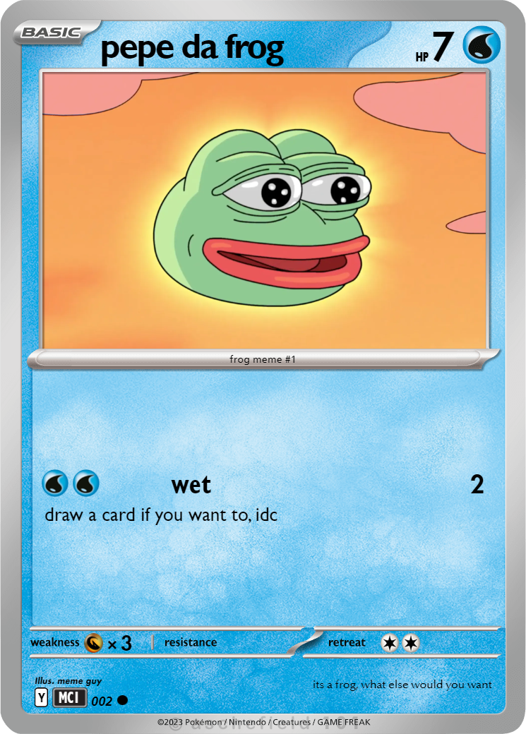 pepe da frog - DatGuyOverThere | Pokécardmaker.net