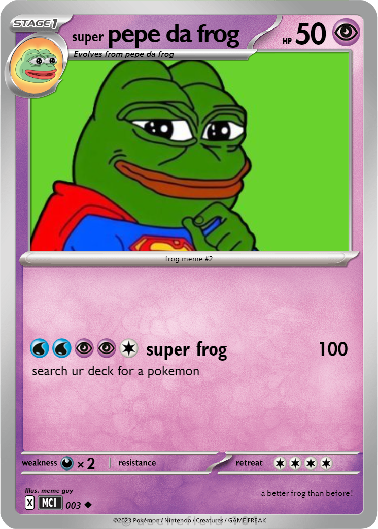 pepe da frog - DatGuyOverThere | Pokécardmaker.net