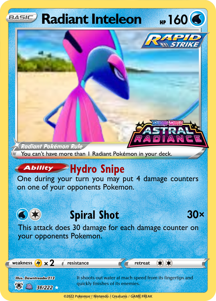 Radiant Inteleon - Dawntreader212 | Pokécardmaker.net