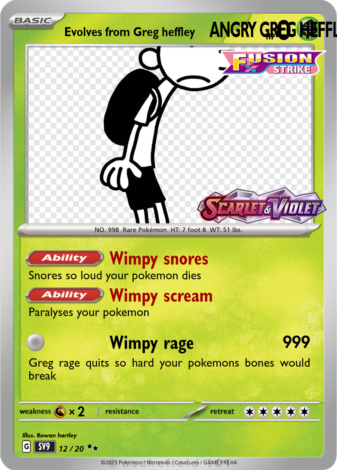 ANGRY GREG HEFFLEY - Diaryofawimpycardmaker | Pokécardmaker.net