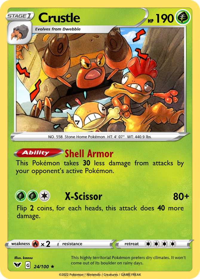 Crustle - Digsdaboi | Pokécardmaker.net