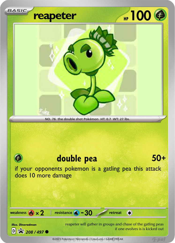 reapeter - Dinoradman | Pokécardmaker.net