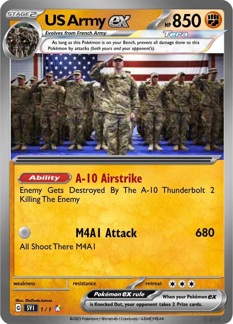 US Army - DisDudeJames | Pokécardmaker.net