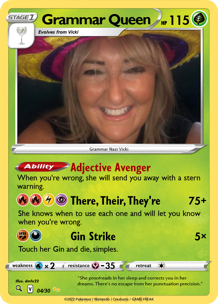 Grammar Queen - Dmoorcroft | Pokécardmaker.net